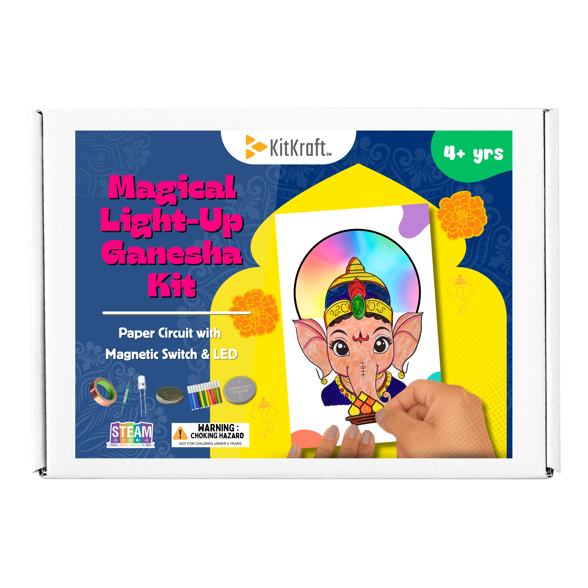 DIY Magical Light-up Ganesha Kit – Kids Paper Circuit STEM Craft for ...