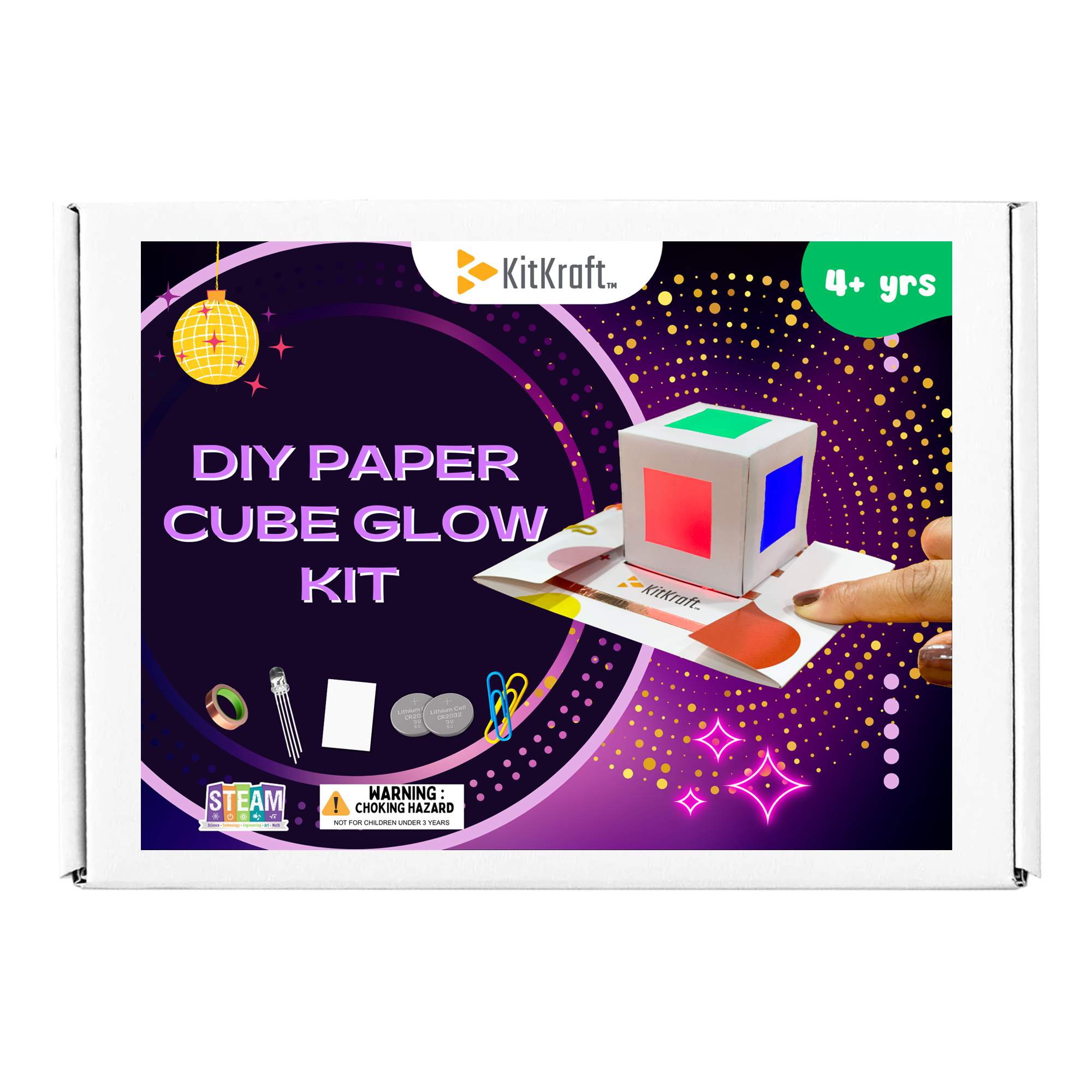 Lumicube DIY Kit – RGB LED Paper Circuit Cube | Kitkraft